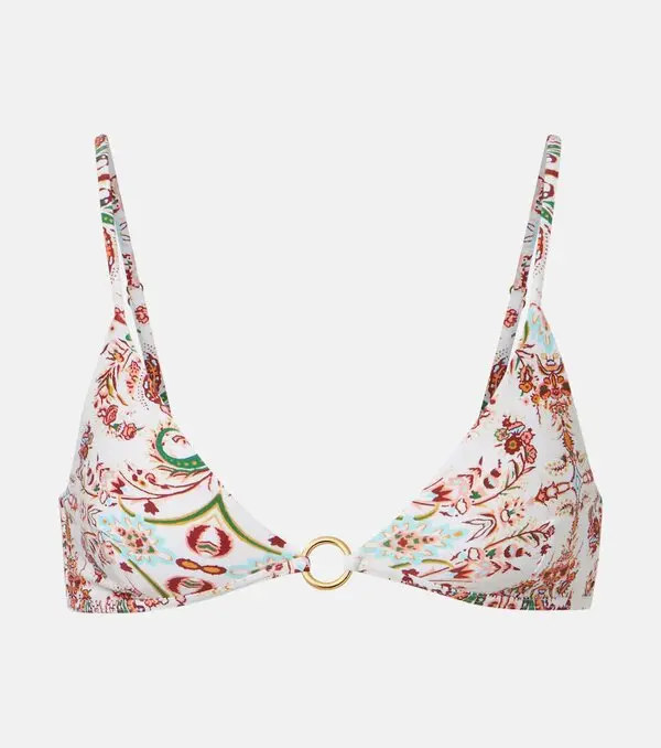 Melissa Odabash Greece Printed Triangle Bikini Top - Multicoloured