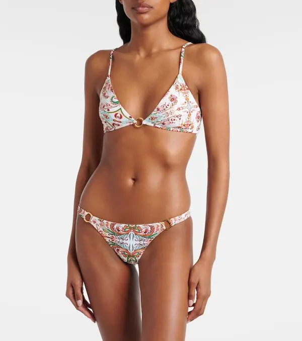 Melissa Odabash Greece Printed Triangle Bikini Top