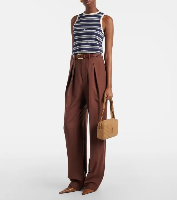Saint Laurent Loulou Medium Camera Bag - Brown
