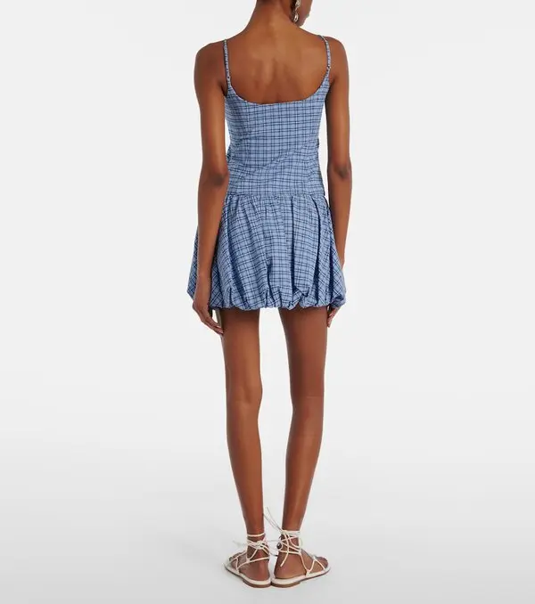 Faithfull The Brand Pelea Checked Cotton Minidress
