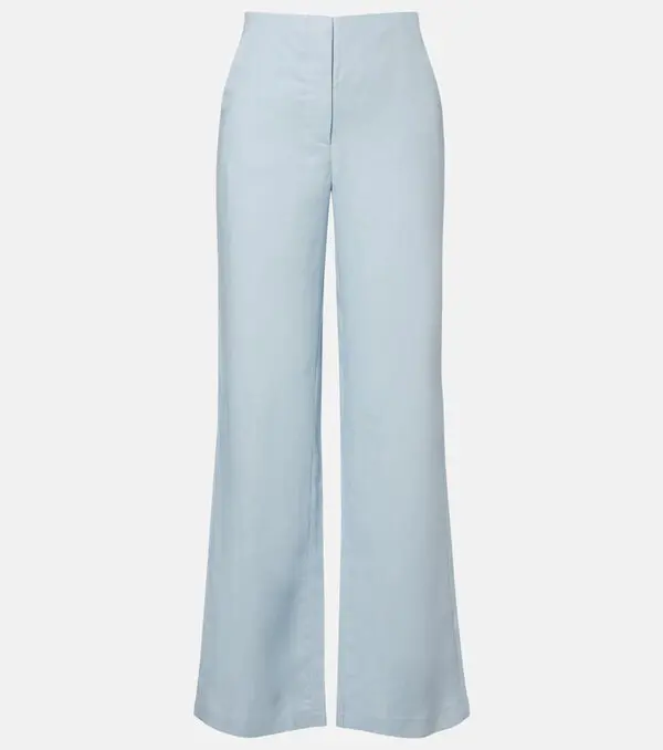 Faithfull The Brand Lulea Linen Wide-leg Pants - Blue