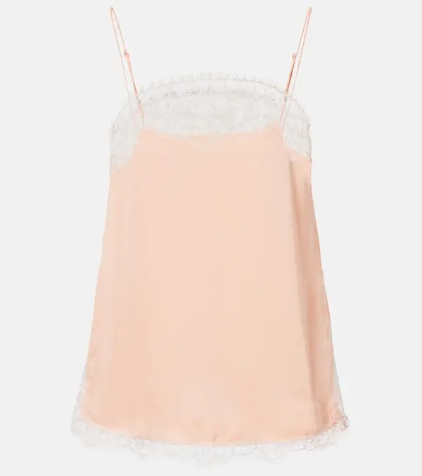 Faithfull The Brand Hanna Lace-trimmed Satin Camisole - Pink