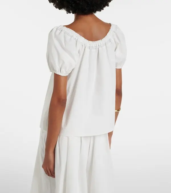 Faithfull The Brand Galle Lace-trimmed Cotton Top