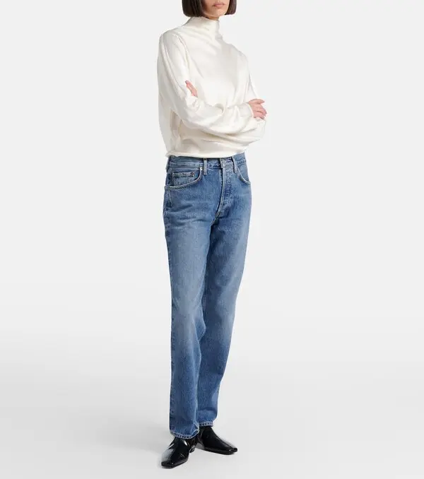 AGOLDE Lana Straight Jeans - Blue