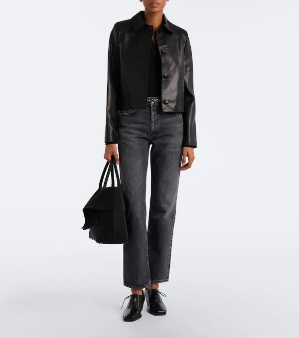 AGOLDE Lana Straight Jeans - Grey