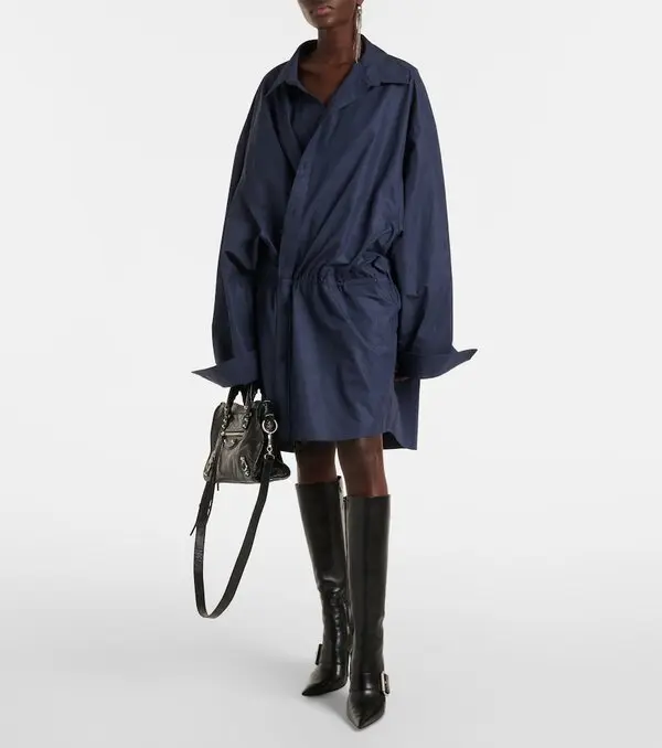 Balenciaga Cotton Poplin Shirt Dress Faded