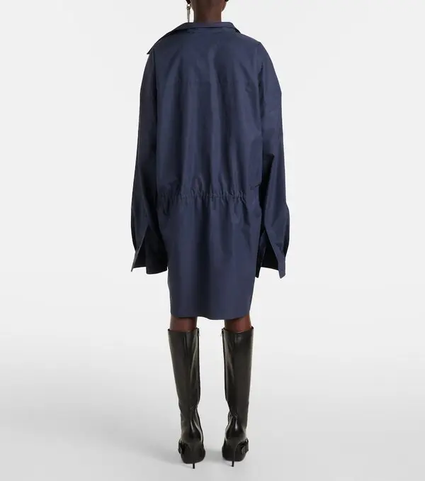 Balenciaga Cotton Poplin Shirt Dress Faded