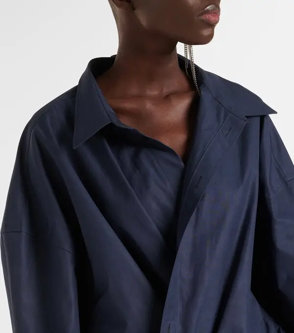 Balenciaga Cotton Poplin Shirt Dress Faded