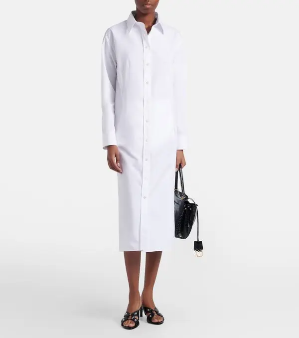Balenciaga Cotton Poplin Shirt Dress Faded