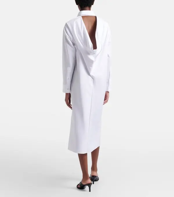 Balenciaga Cotton Poplin Shirt Dress Faded