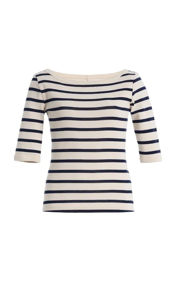 Citizens Of Humanity Cotton-blend Boatneck T-shirt - Stripe