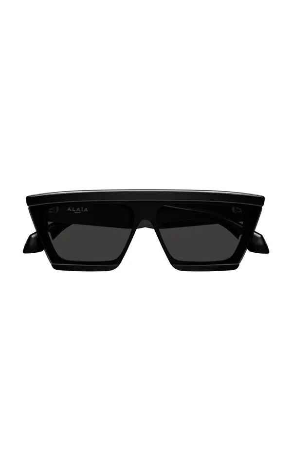 Alaïa Acetate Mask Frame Sunglasses - Black