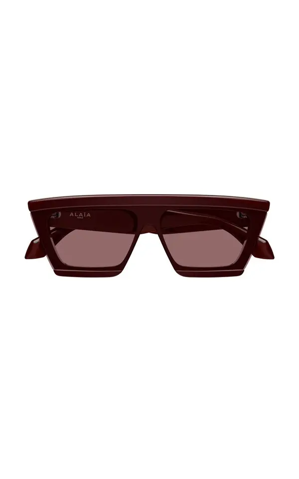 Alaïa Acetate Mask Frame Sunglasses - Red