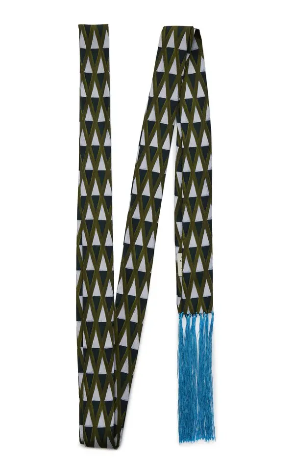 OTZIO Breton Fringed Silk Scarf