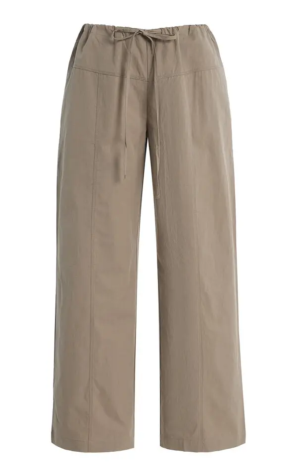 DEIJI STUDIOS Seam Cotton Poplin Trousers - Khaki
