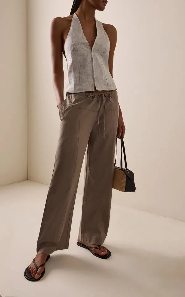 DEIJI STUDIOS Seam Cotton Poplin Trousers