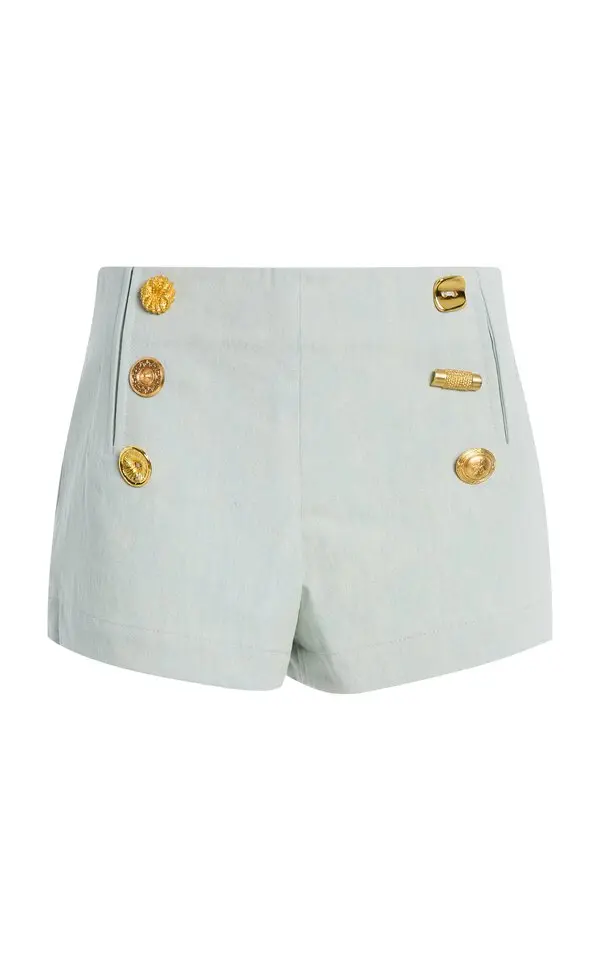 Françoise Bijou Denim Shorts - Light Wash