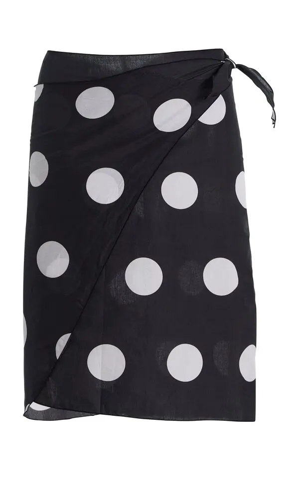 JUILLET Mia Polka-dot Sarong - Black/white