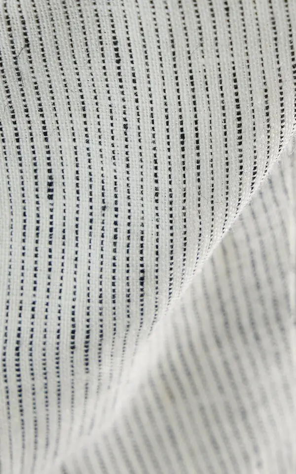 DEIJI STUDIOS Close Striped Linen Halter Top - White