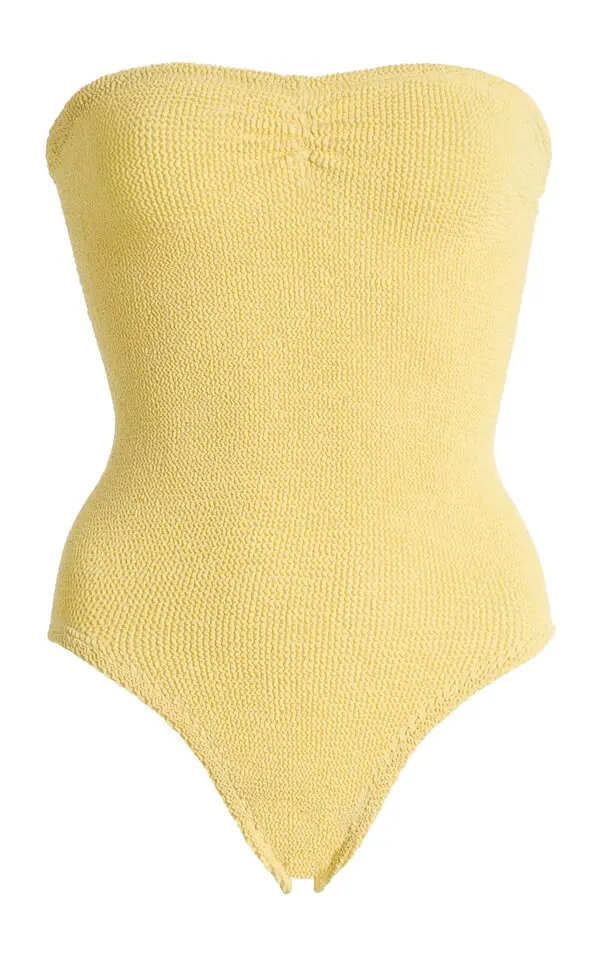 Hunza G Brooke Strapless One-piece Swimsuit - Yellow