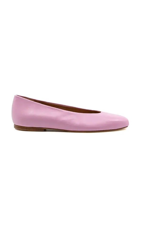 ANDREA GOMEZ Dalia Leather Ballet Flats - Light Pink