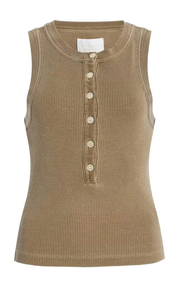 Citizens Of Humanity Caralyn Ribbed Jersey Tank Top - Neutral