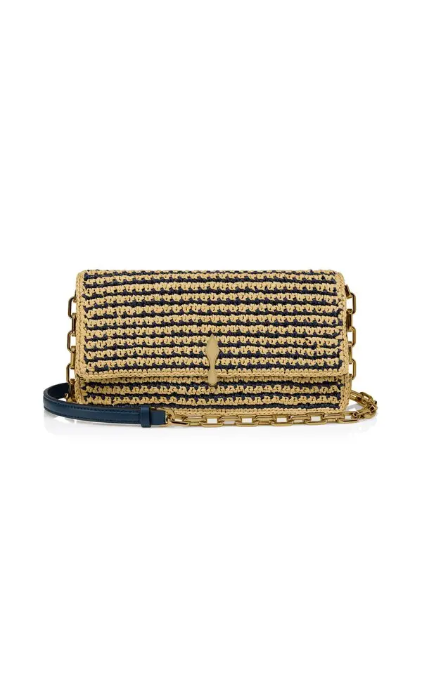 CHRISTIAN LOUBOUTIN Bettina Raffia Crossbody Bag - Multi