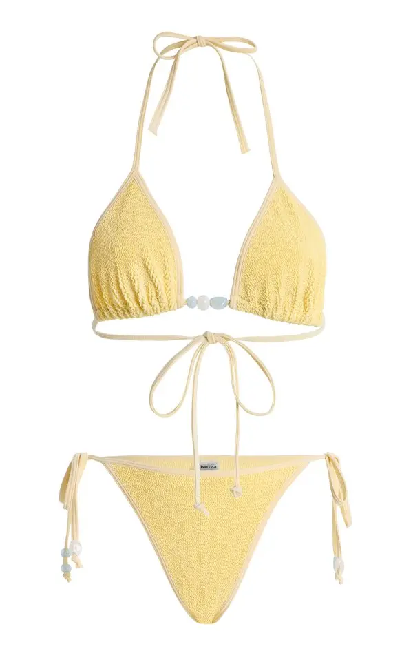 Hunza G Gina Beaded Bikini - Yellow