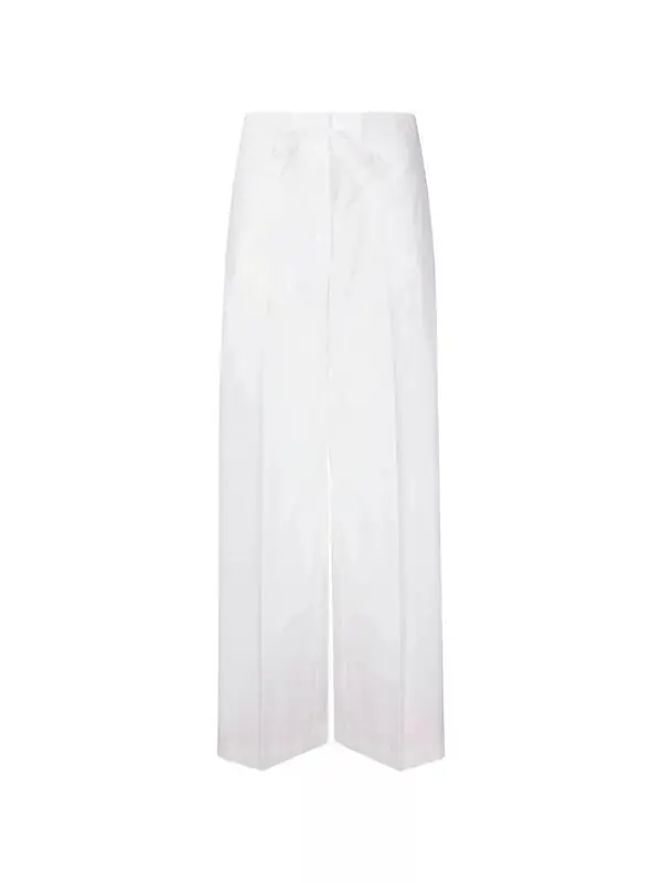 P.a.r.o.s.h Tie-waist Wide Leg Trousers - White
