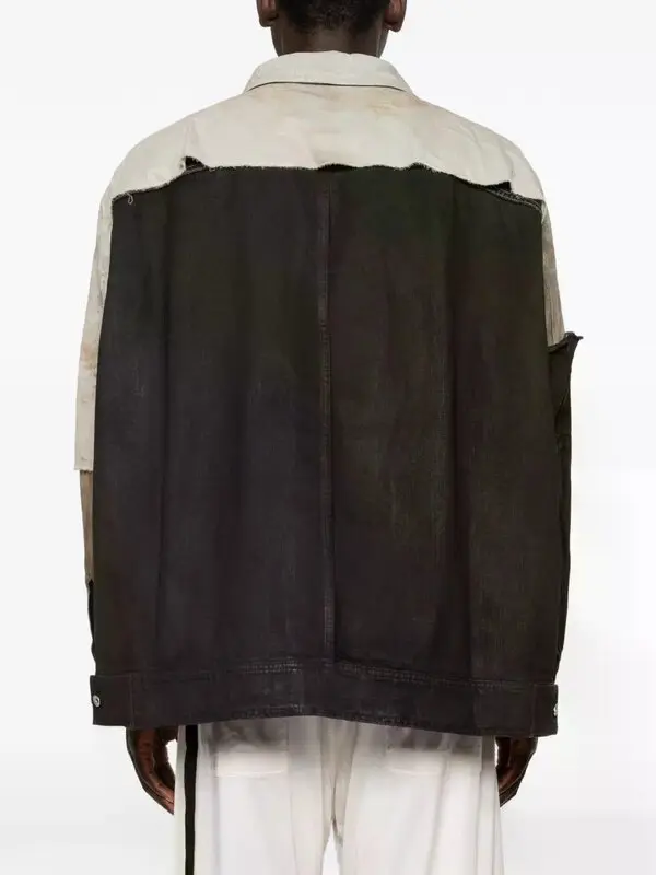Rick Owens Jumbo Worker Panelled Jacket - Neutrals