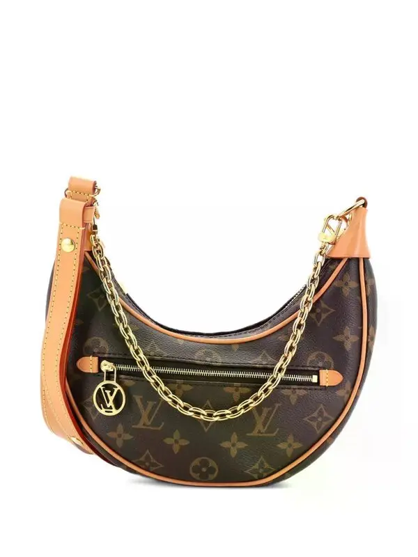 LOUIS VUITTON Loop Handbag Monogram Canvas Hobo Bag - Brown
