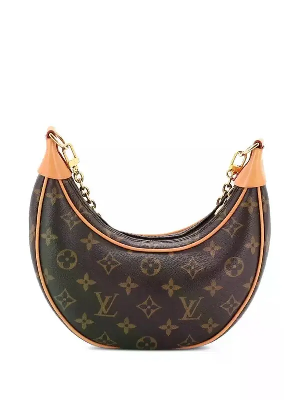 LOUIS VUITTON Loop Handbag Monogram Canvas Hobo Bag - Brown