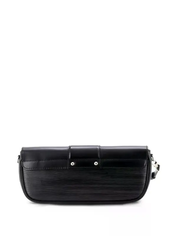 LOUIS VUITTON Montaigne Epi Leather Clutch Bag - Black