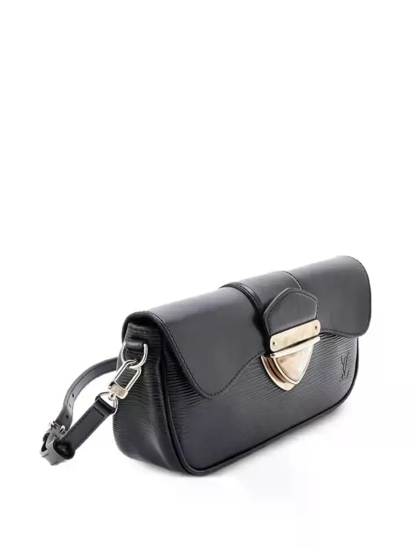 LOUIS VUITTON Montaigne Epi Leather Clutch Bag - Black