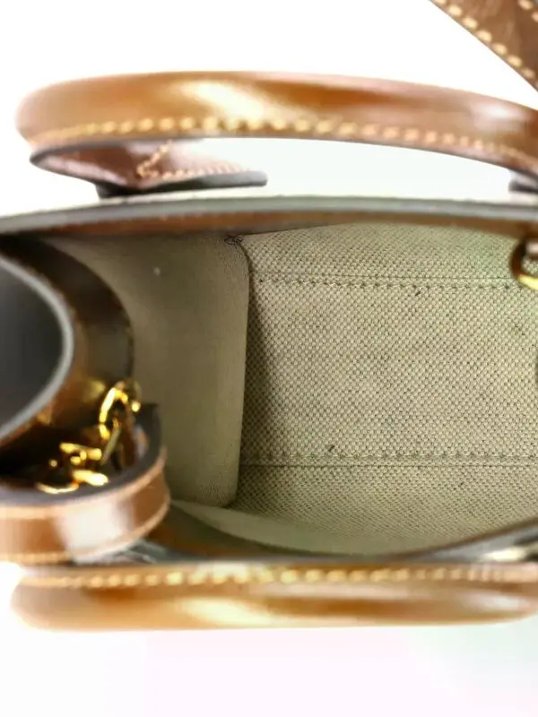 Gucci Interlocking G Patch Gg Coated Canvas Mini Satchel - Brown