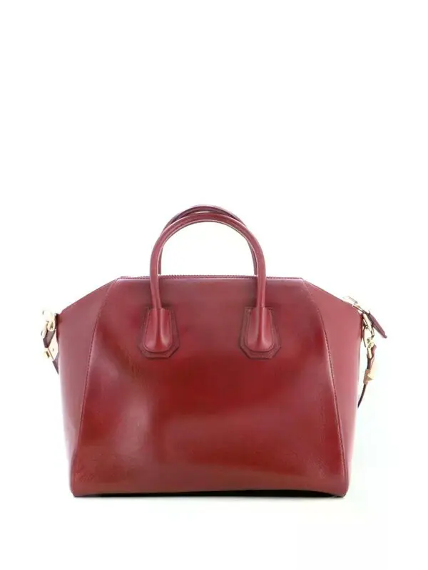 Givenchy Antigona Glazed Leather Medium Satchel - Red