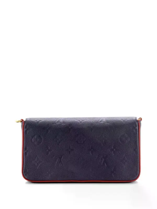 LOUIS VUITTON Felicie Pochette Monogram Empreinte Leather Crossbody Bag - Blue
