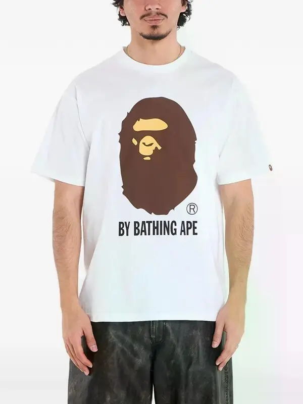 A BATHING APE Graphic Print Crewneck T-shirt - White
