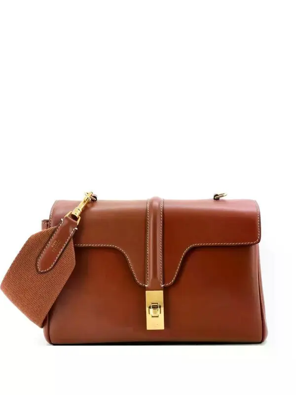 Celine Soft 16 Smooth Calfskin Teen Shoulder Bag - Brown