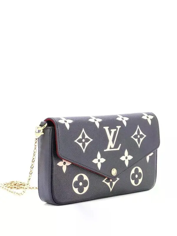 LOUIS VUITTON Felicie Pochette Bicolor Monogram Empreinte Giant - Black