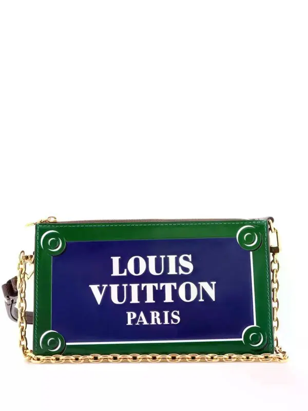 LOUIS VUITTON Lexington Pouch Parisian Street Sign Printed - Brown