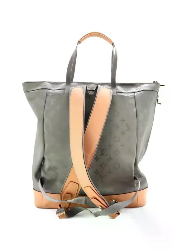 LOUIS VUITTON Zipped Tote Limited Edition Titanium Monogram Canvas Backpack