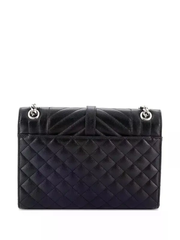Saint Laurent Classic Monogram Envelope Satchel - Black