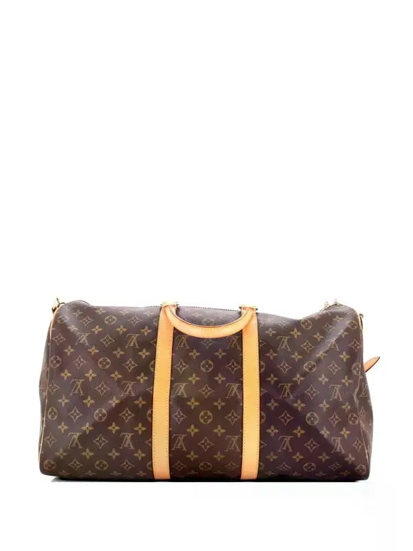 LOUIS VUITTON Keepall Bandouliere 50 Travel Bag Monogram Canvas - Brown