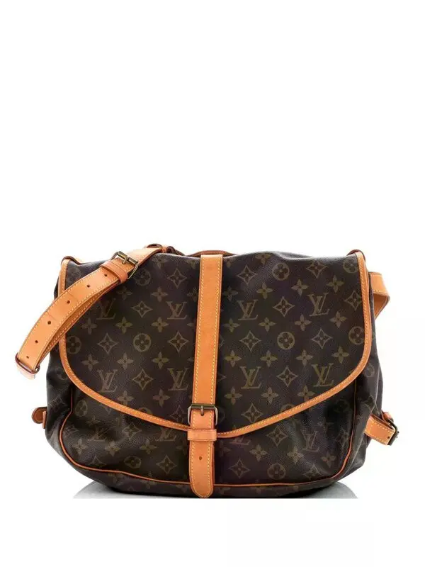 LOUIS VUITTON Saumur Handbag Monogram Canvas 35 - Brown
