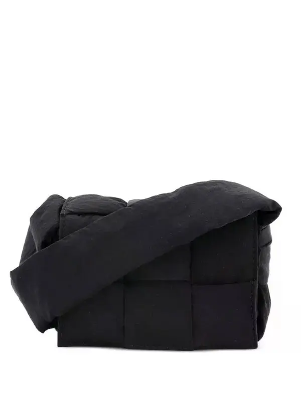 Bottega Veneta Cassette Maxi Intrecciato Nylon Extra Mini Crossbody Bag - Black