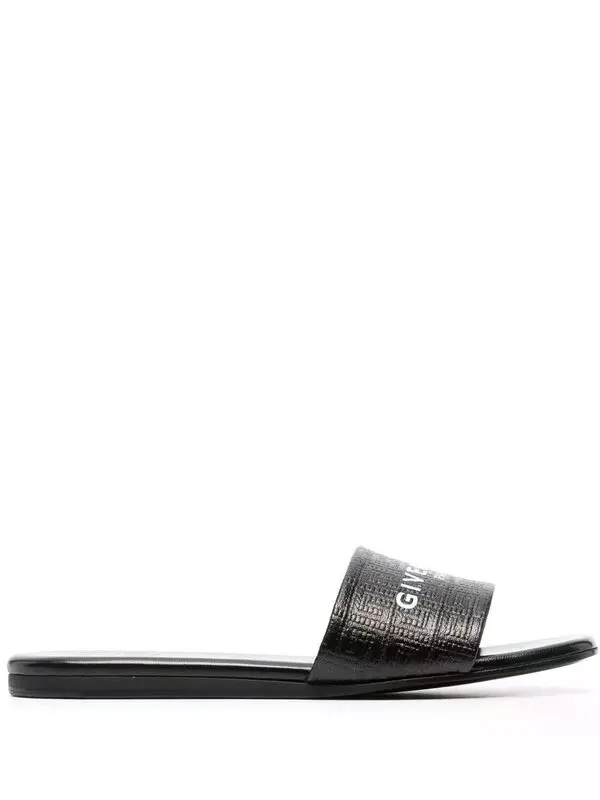 Givenchy Embossed Logo Slides - Black