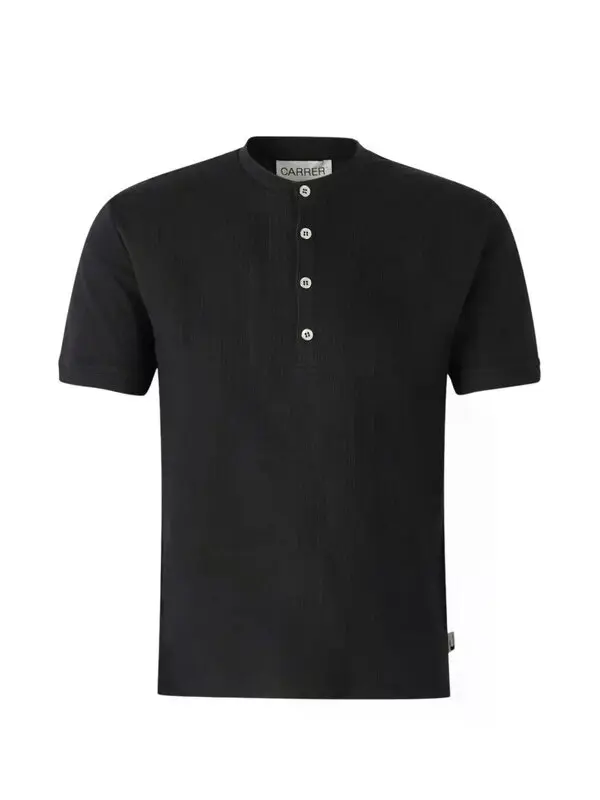 CARRER Dorven Button Ribbed T-shirt - Black