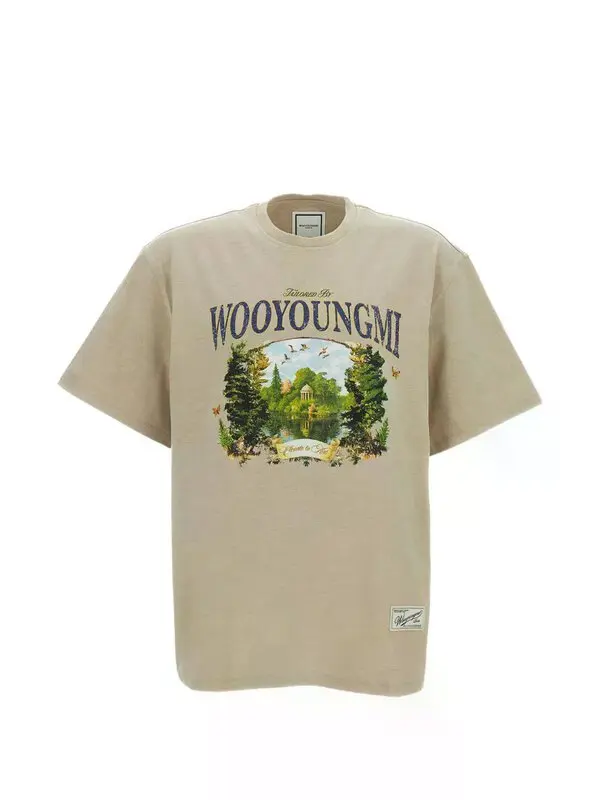 WOOYOUNGMI Garden Graphic-print T-shirt - Neutrals