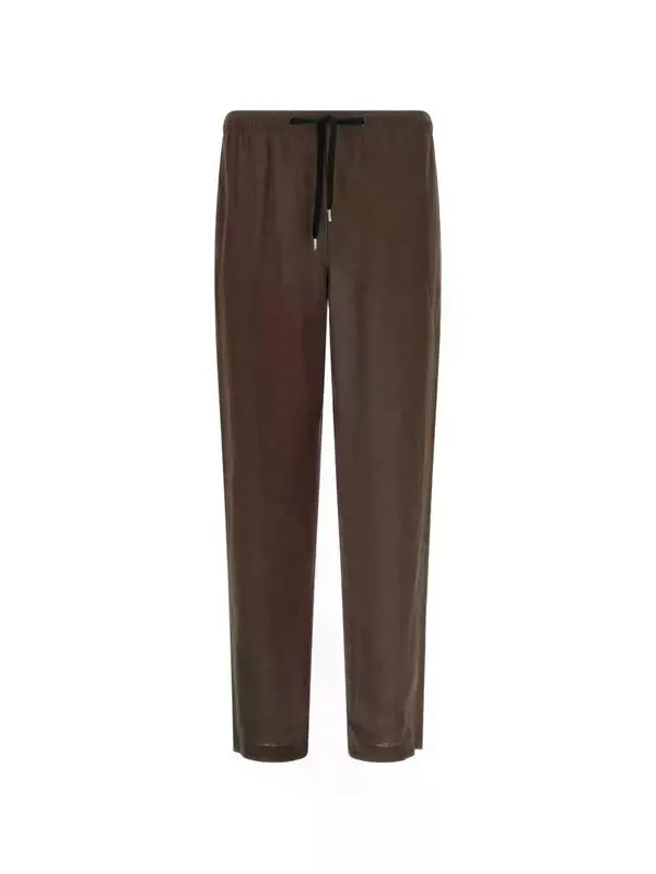 CELLAR DOOR Alfred Linen Trousers - Brown